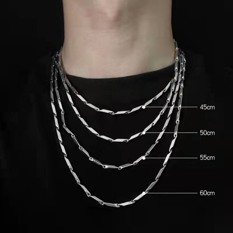 Custom Men's Stainless Steel Chain Necklace - Anniversary Gift